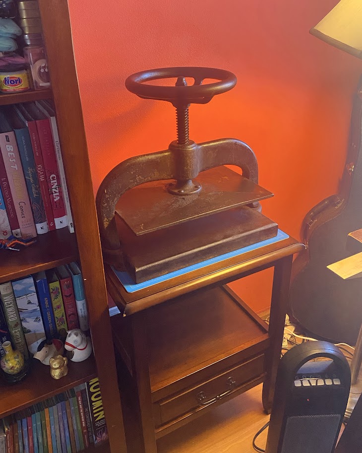 Restoring an old bookbinding press – Nicki Fortunati-Warren Arts